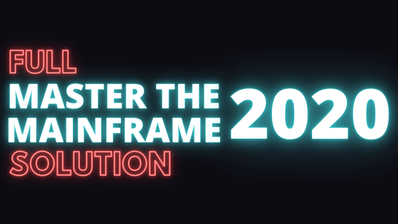 Full Solution of Master the Mainframe 2020 | IBM MTM 2020